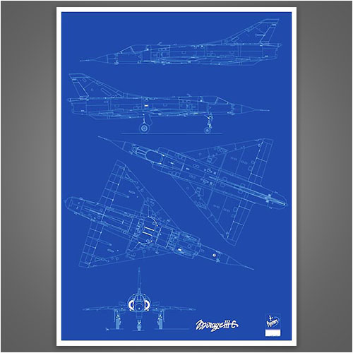 Plan 5 vues Mirage IIIC